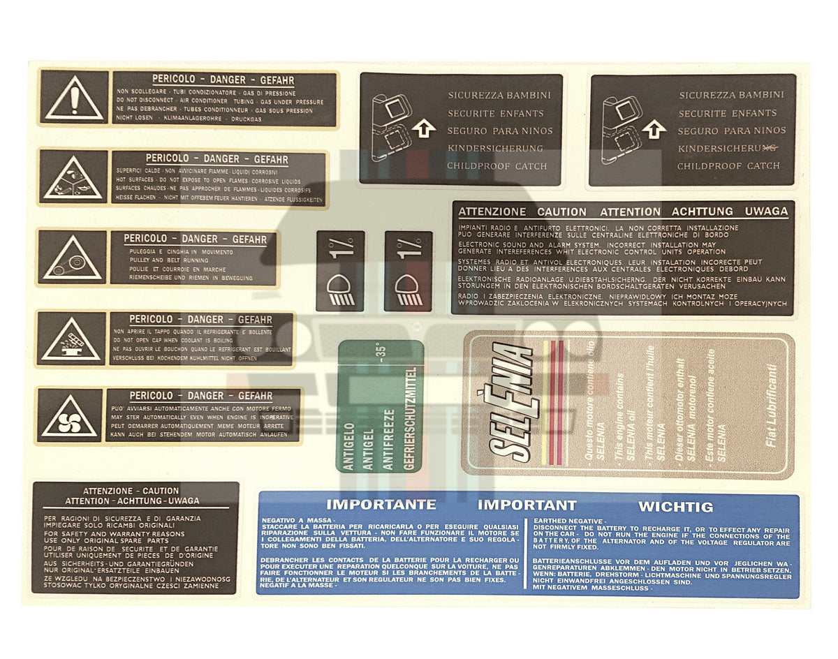 Under Bonnet Decal Sticker Set integrale and Evo – Delta Works